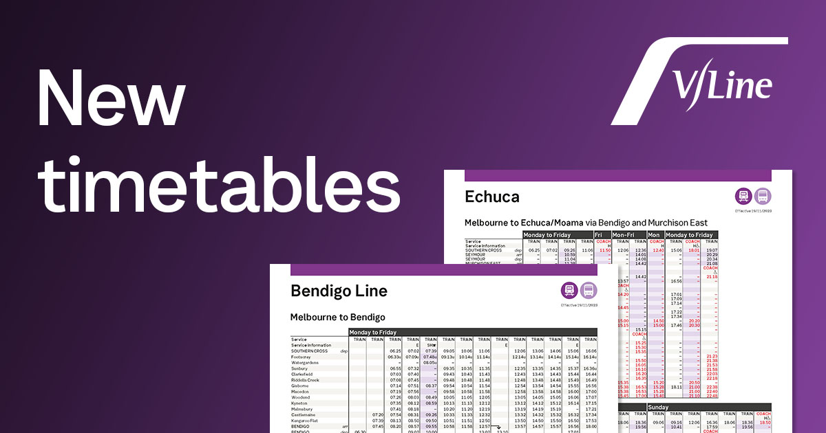 V/Line - Regional public transport for Victoria - Novmber 2023 ...
